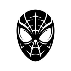 Spider man mask silhouette graphics perfect Vector Image