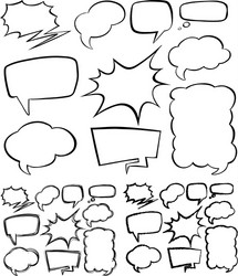 Man with different speech bubble templates Vector Image