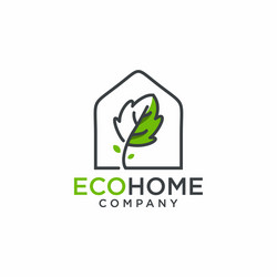 Natural home logo design Royalty Free Vector Image