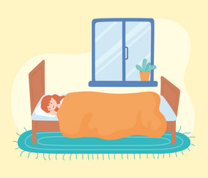 Girl Lying in Bed Vector Images (over 2,600)