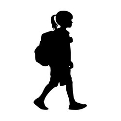 Kid student silhouette students education Vector Image