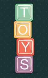 School education alphabet blocks isolated icon Vector Image