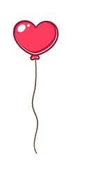 Heart shape balloon cartoon clipart Royalty Free Vector