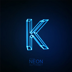 K-pop neon sign glowing light signboard Royalty Free Vector