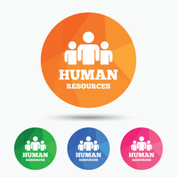 Human resources sign icon hr symbol Royalty Free Vector