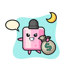 Marshmallow cartoon with crying gesture Royalty Free Vector