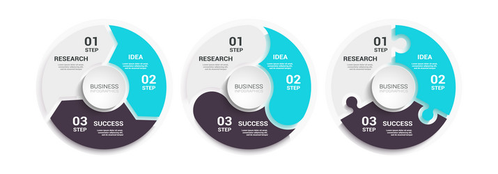Graphic round chart infographic template Vector Image