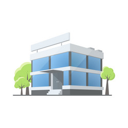 Office building in cartoon style Royalty Free Vector Image