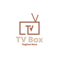 Tv logo design template Royalty Free Vector Image