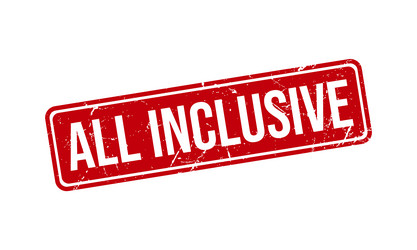 All inclusive rubber stamp red inclusive Vector Image
