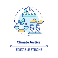 Environmental justice concept icon equitable Vector Image