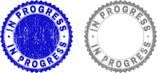 In progress rubber stamp Royalty Free Vector Image
