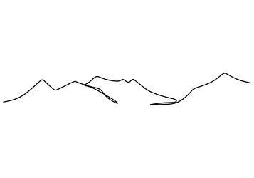 Continuous Line Mountain Vector Images (over 1,100)