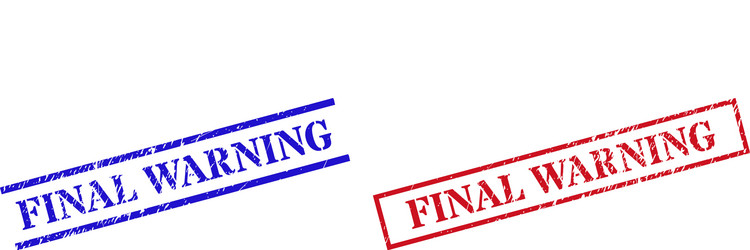 Final draft textured rubber seal stamps Royalty Free Vector