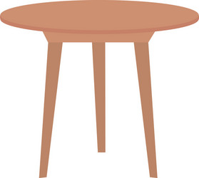 Round table icon flat style Royalty Free Vector Image