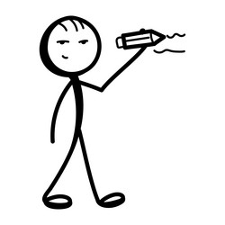 Stickman Writing Vector Images (95)