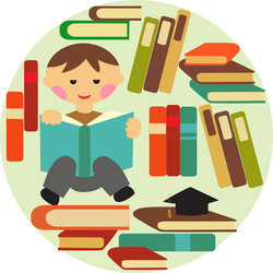 Reading concept Royalty Free Vector Image - VectorStock