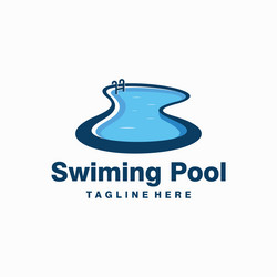 Pool letter logo Royalty Free Vector Image - VectorStock
