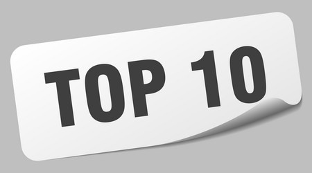 Top 10 sticker label Royalty Free Vector Image