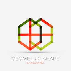 Abstract line composition icon company logo Vector Image