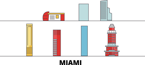Miami City Outline Map Vector Images (77)