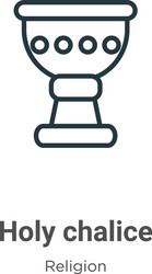 Communion outline icon thin line black Royalty Free Vector
