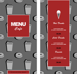 Fast food restaurant menu board template design Vector Image