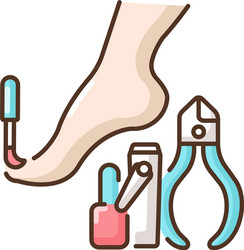 Cartoon doodles nail salon Royalty Free Vector Image