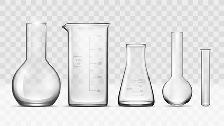 3d chemistry laboratory glass science test flask Vector Image