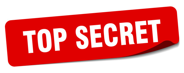 Top secret sticker top secret label Royalty Free Vector