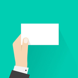 Hand business card Royalty Free Vector Image - VectorStock