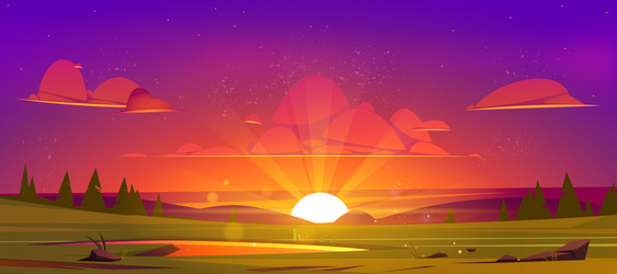 Cartoon At Dusk