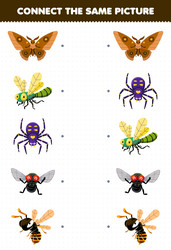 Education game for children connect the same Vector Image