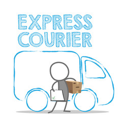 Stickman Delivery Vector Images (over 110)