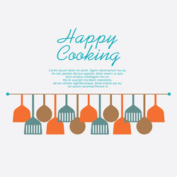 Happy cooking concept Royalty Free Vector Image