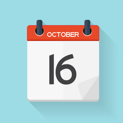 Calendar flat daily icon template Royalty Free Vector Image