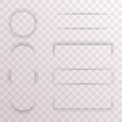 Shadow paper template effect set transparent Vector Image