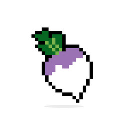 Pixel 8 bits of carrots and cabbage Royalty Free Vector