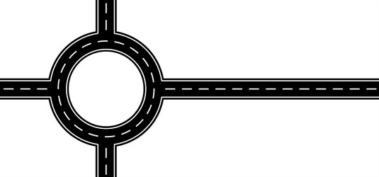 Roundabout intersection traffic circle congestion Vector Image