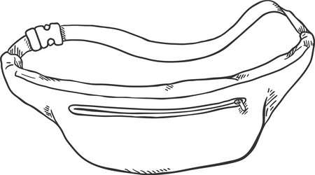 Sketch paper bag for grocery shopping Royalty Free Vector