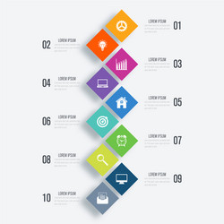 Infographics 10 options Royalty Free Vector Image