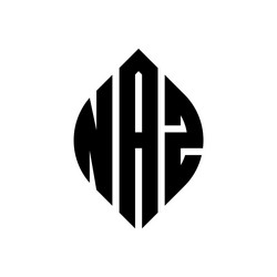 Naz circle letter logo design Royalty Free Vector Image