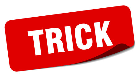 Trick sticker trick label Royalty Free Vector Image