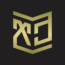 Xc logo monogram with emblem shield style design Vector Image