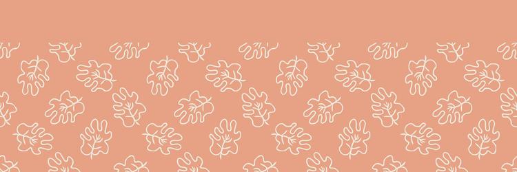 Gender neutral foliage seamless border Royalty Free Vector