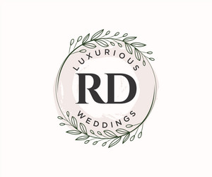 Rd initials letter wedding monogram logos Vector Image