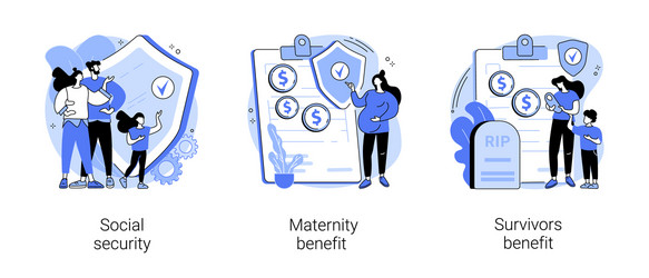 State allowance abstract concept Royalty Free Vector Image