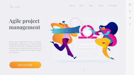 Agile project management concept Royalty Free Vector Image