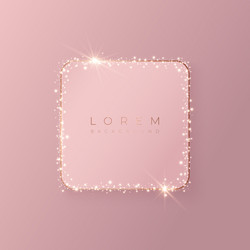 Pale pink square 3d background mockup shape Vector Image