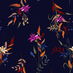 Realistic isolated seamless flower pattern Vector Image